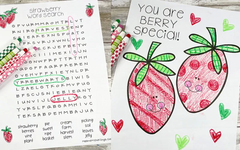Strawberry Word Search and Printable Activities - Laura Kelly's Inklings