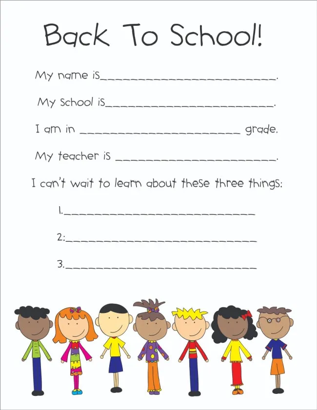 Back to School Printables Free to Download - Laura Kelly's Inklings