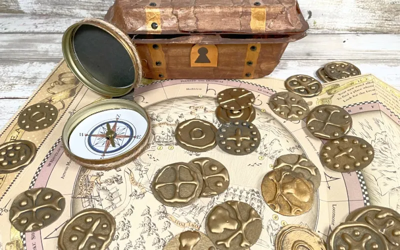 Recycled Craft Pirate Gold Coins - Laura Kelly's Inklings