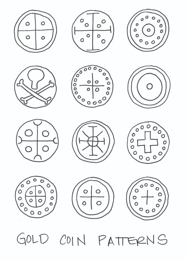 Recycled Craft Pirate Gold Coins - Laura Kelly's Inklings