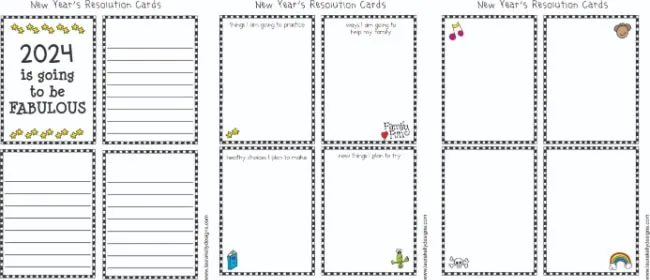 New Year's Resolutions Printable for Kids - Laura Kelly's Inklings