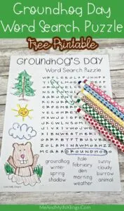 Groundhog Day Word Search Puzzle Free Printable - Laura Kelly's Inklings