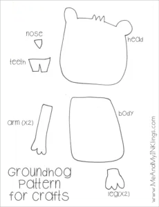 Groundhog Day Kid Craft with Free Pattern - Laura Kelly's Inklings