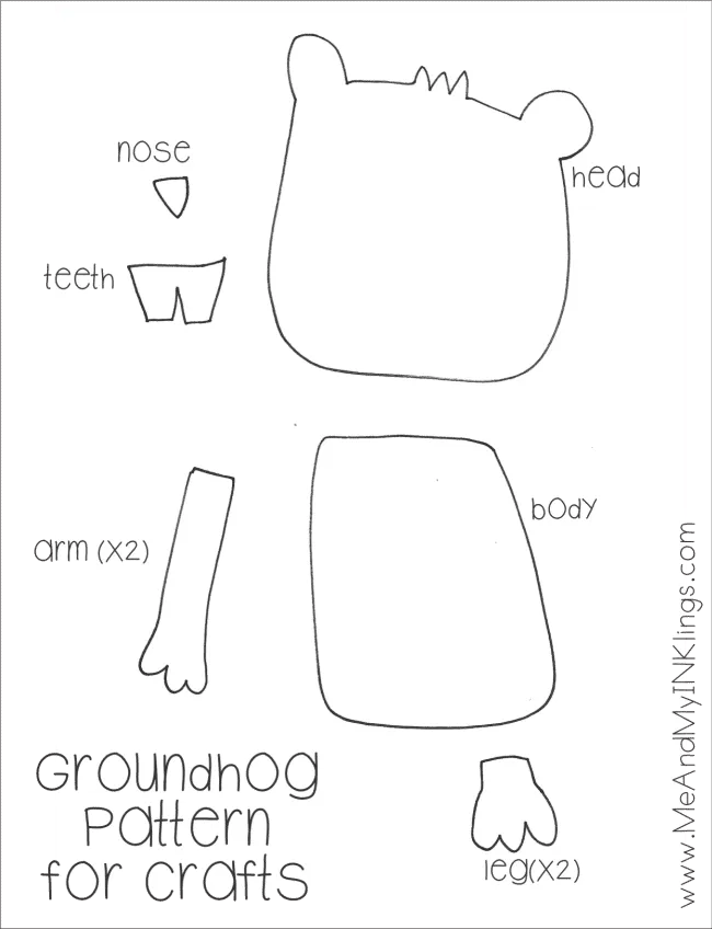 Groundhog Day Kid Craft with Free Pattern - Laura Kelly's Inklings