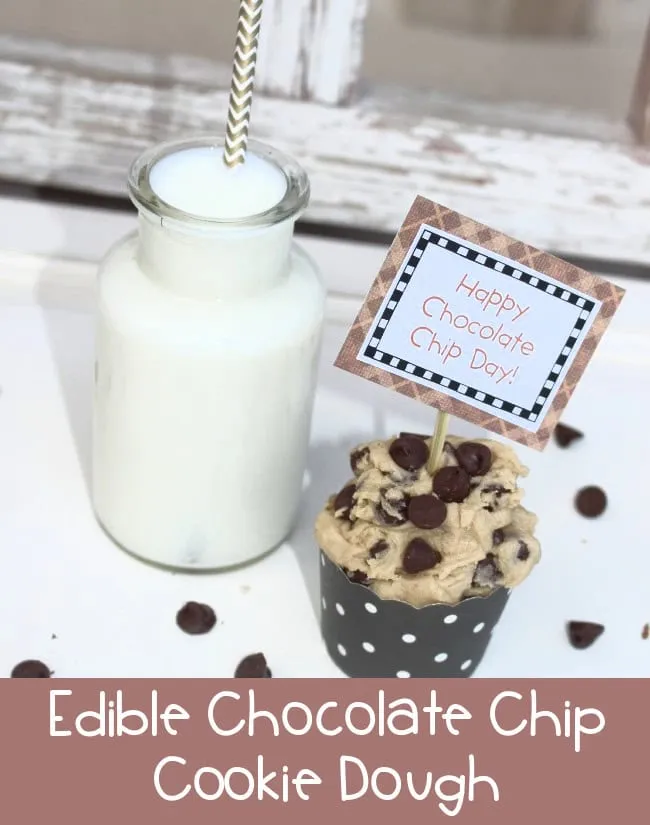 Yummy Edible Chocolate Chip Dough Free Recipe - Laura Kelly's Inklings