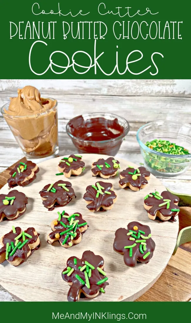 St. Patrick's Day Peanut Butter Chocolate Cookies - Laura Kelly's Inklings